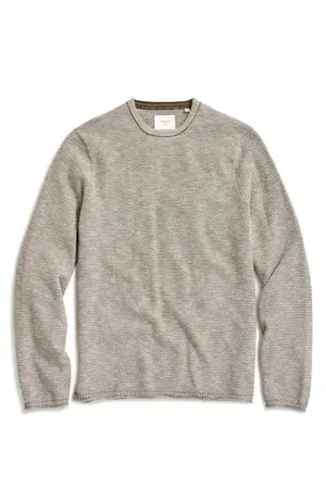 Billy Reid Tuck Stripe Crewneck Sweater - Moss Green