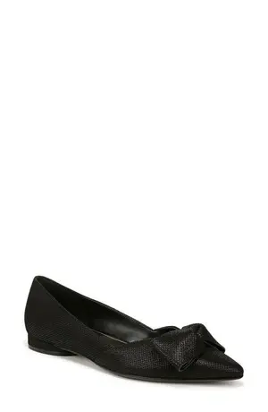 Naturalizer Havana Bow Pointed Toe Flat - Black