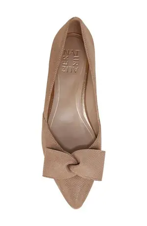 Naturalizer Havana Bow Pointed Toe Flat - Taupe