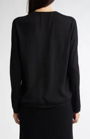 Johnstons Of Elgin Cashmere Crewneck Sweater - Black