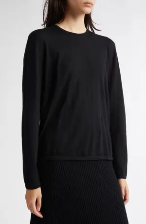 Johnstons Of Elgin Cashmere Crewneck Sweater - Black