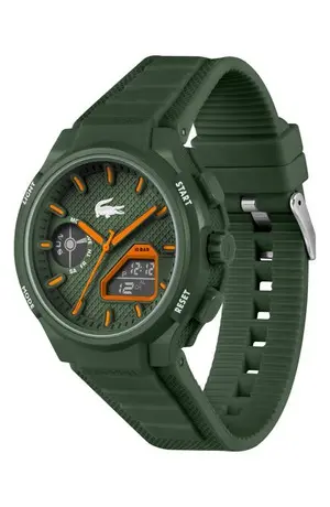 Lacoste Lc33 Silicone Strap Watch - Khaki