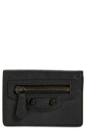 Balenciaga Le City Leather Card Case - Black