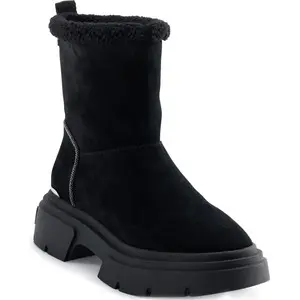Dkny Frankie Faux Shearling Lug Sole Bootie