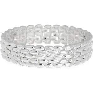 OPEN EDIT Puffy Watchband Bracelet - Silver