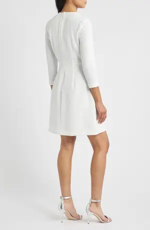 Eliza J Bow Embellished A-line Dress