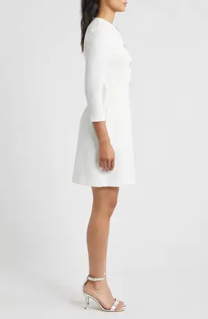 Eliza J Bow Embellished A-line Dress
