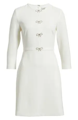 Eliza J Bow Embellished A-line Dress
