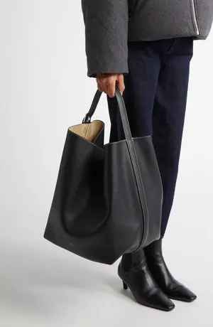 TOTEME Leather Tote - Black