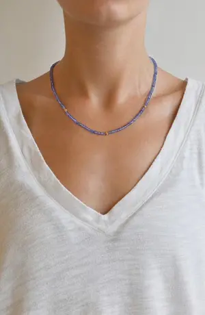 Anzie Bohme Tanzanite Beaded Necklace - Purple