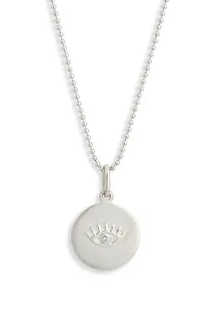 Anzie X Mel Soldera Sapphire Evil Eye Pendant Necklace