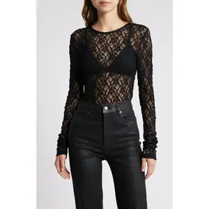 FRAME Floral Lace Top