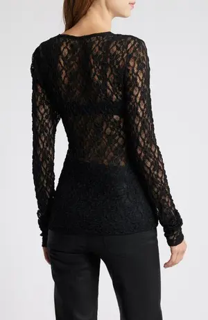 FRAME Floral Lace Top