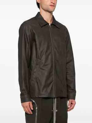 Rick Owens Brad Leather Jacket - Grey