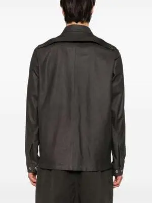 Rick Owens Brad Leather Jacket - Grey