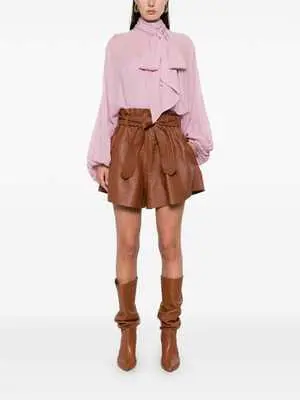 Zimmermann Harmony Leather Shorts