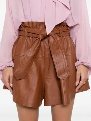 Zimmermann Harmony Leather Shorts