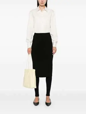 THE ROW Hodette Midi Skirt - Black