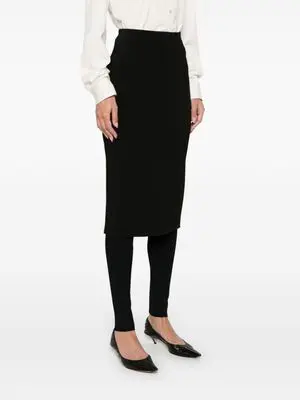 THE ROW Hodette Midi Skirt - Black