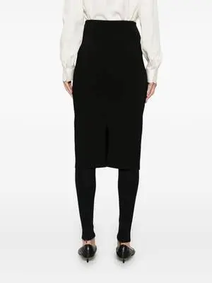 THE ROW Hodette Midi Skirt - Black