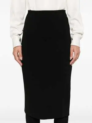 THE ROW Hodette Midi Skirt - Black