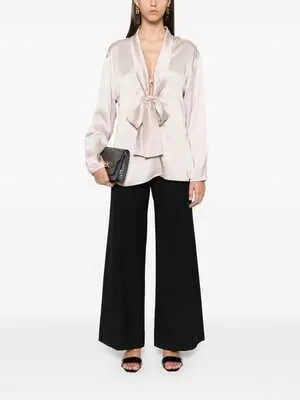Victoria Beckham Satin-trim Trousers