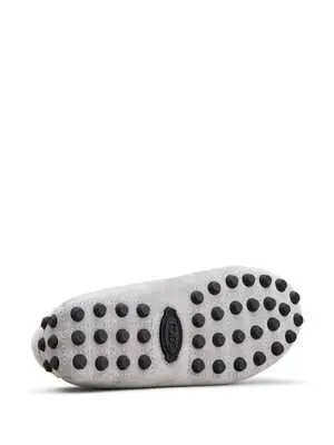 TOD'S Logo-plaque Suede Loafers