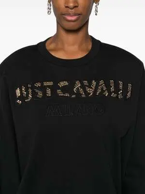 Just Cavalli Stud-detail Cotton Sweatshirt