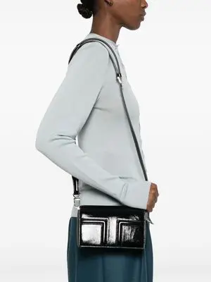 TOTEME T-flap Naplack-leather Mini Bag - Black