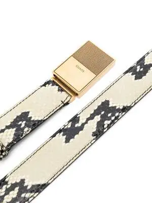 Khaite Snakeskin-effect Leather Belt