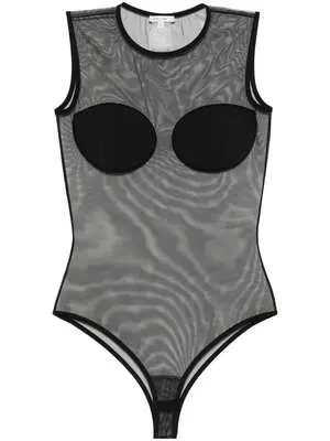 NENSI DOJAKA Semi-sheer Bodysuit - Black