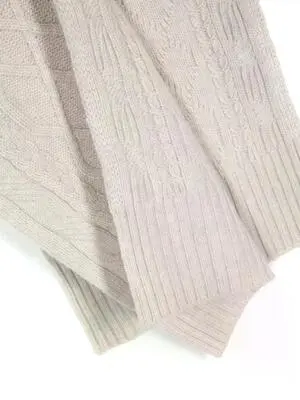N.peal Chunky Cable Scarf - Neutrals
