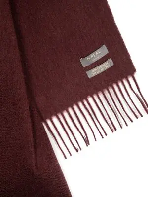 N.peal Woven Cashmere Scarf - Red