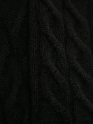 N.peal Cable Fingerless Cashmere Gloves