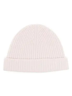 N.peal Cashmere Ribbed Beanie - Pink