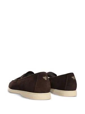 BOUGEOTTE Logo-appliqué Loafers - Brown
