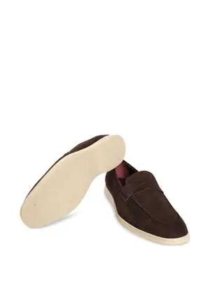 BOUGEOTTE Logo-appliqué Loafers - Brown