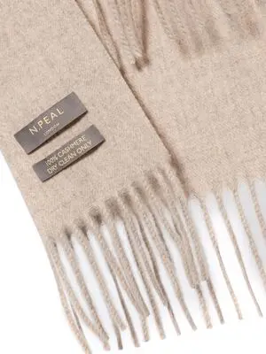 N.peal Large Woven Scarf - Neutrals