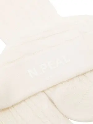 N.peal Cable-knit Cashmere Socks - Neutrals