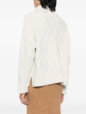 N.peal Diamond-pattern Roll-neck Jumper