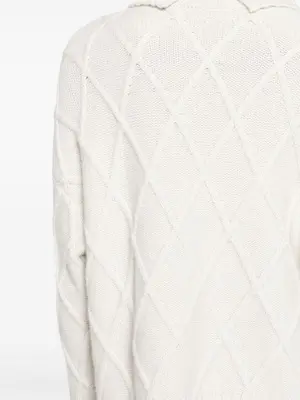 N.peal Diamond-pattern Roll-neck Jumper