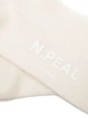 N.peal Rib-knit Cashmere Socks - White