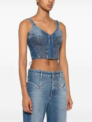 MURMUR Denim Corset Top