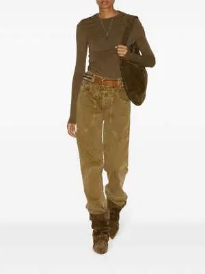 Isabel Marant Étoile Brinley Buckle Jeans - Brown