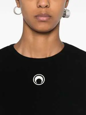 MARINE SERRE Moon Logo Knit Fitted Sweater