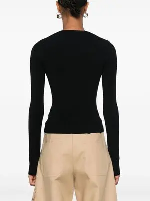 MARINE SERRE Moon Logo Knit Fitted Sweater