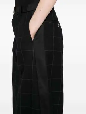 Sacai Check-pattern Trousers