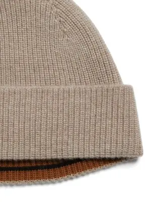 Zegna Ribbed-knit Beanie - Neutrals