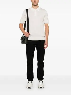 Dolce & Gabbana Fine-knit Polo Shirt - White
