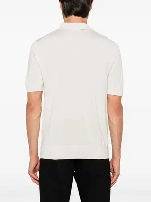 Dolce & Gabbana Fine-knit Polo Shirt - White
